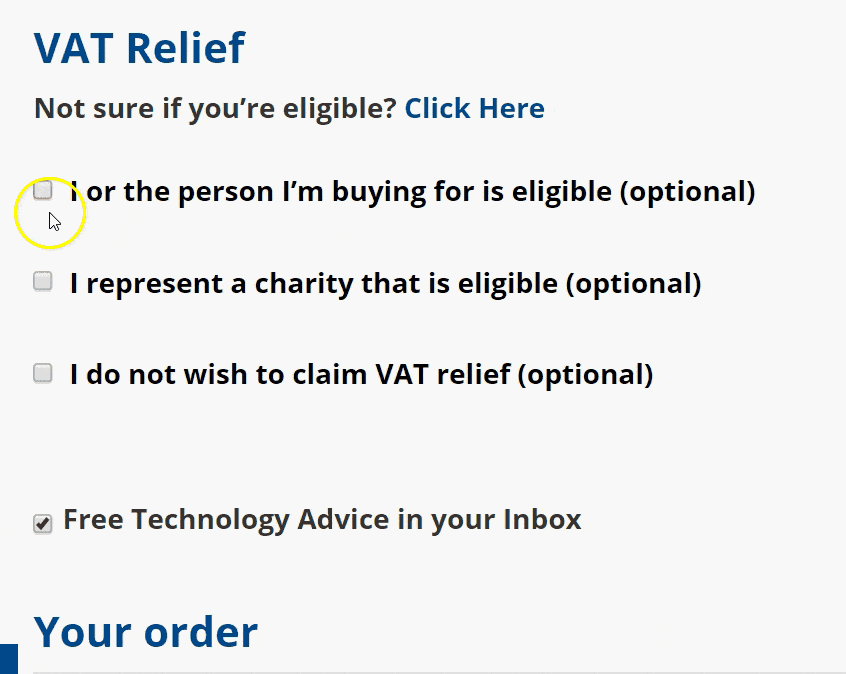 VAT RELIEF - Pentland Medical